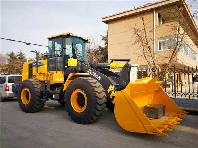 5 Ton XCMG Wheel Loader Cummins Engine ZL50GN With Earthworks